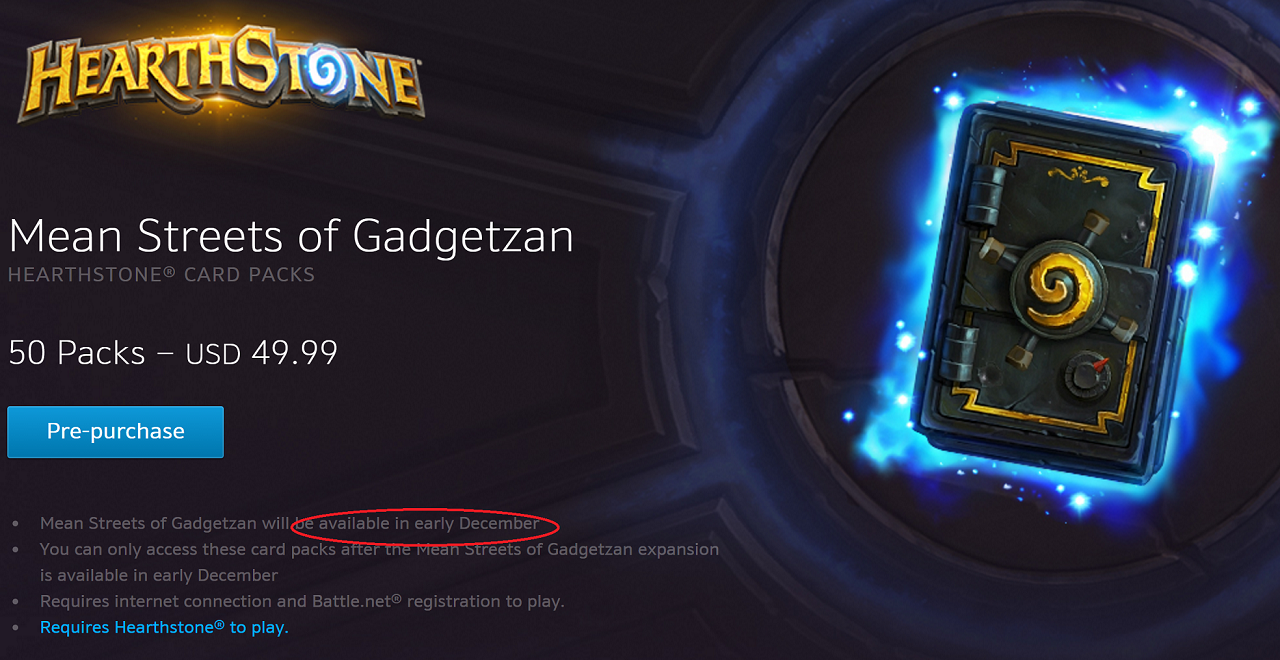 Mean Streets of Gadgetzan and the Standard Release Cycle