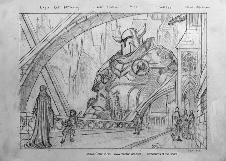 Gate Colossus by Milivoj Ceran from Ravnica Allegiance sells for $2,450