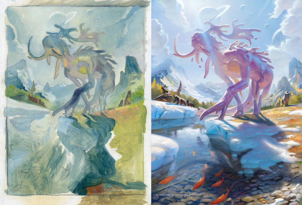 Color Study for Morophon, the Boundless Sells for $1,050