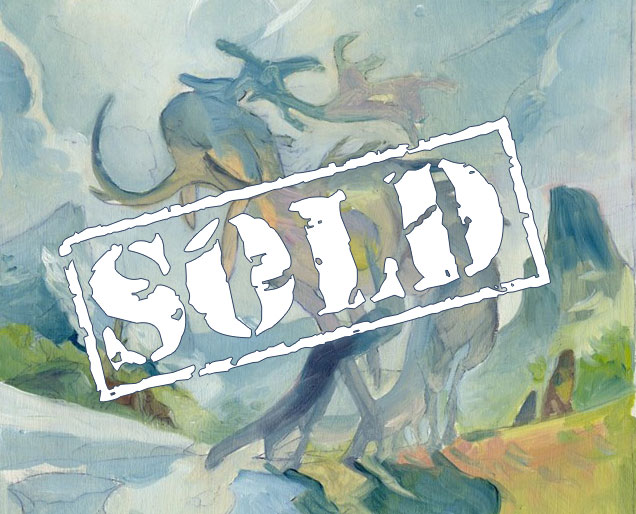 Color Study for Morophon, the Boundless Sells for $1,050