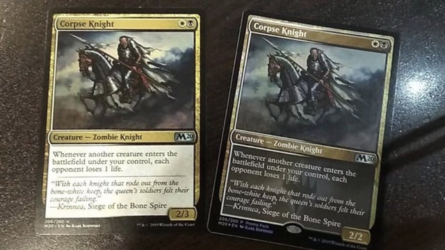 Corpse Knight Misprints Show Up at Some Core Set 2020 Prereleases