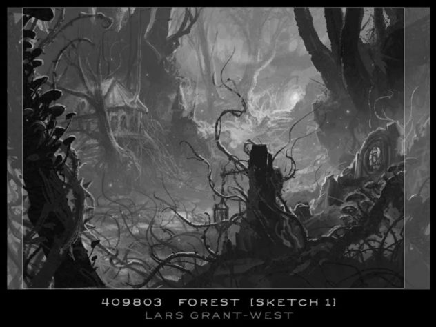 Art for Throne of Eldraine Forest by Lars Grant-West Sells for $8,100
