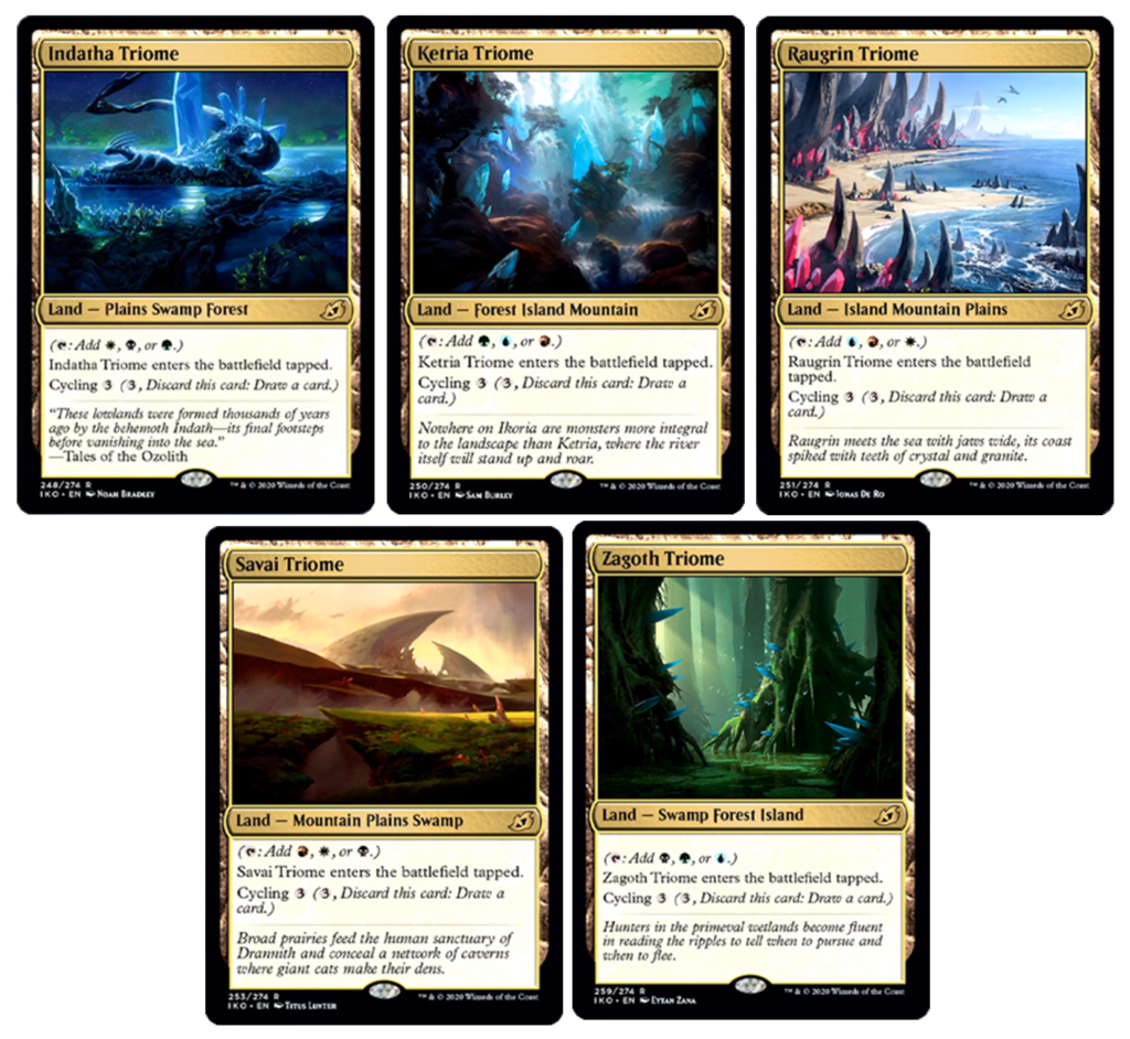 Ikoria's "Triomes" are Tri-Lands with Basic Land Types and Cycling ...