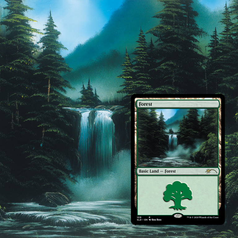 New Secret Lair Features Bob Ross Paintings on 10 Lands