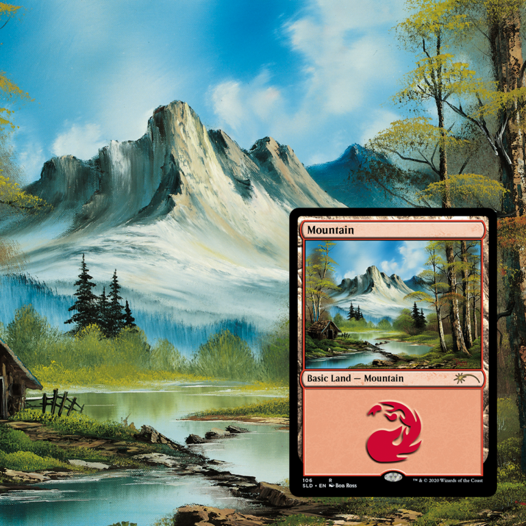 New Secret Lair Features Bob Ross Paintings on 10 Lands