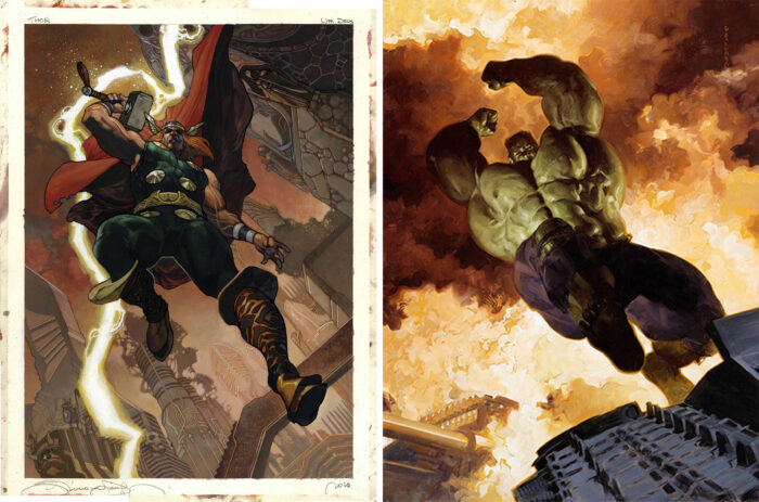Marvel Masterpieces Parallels: Thor and Hulk