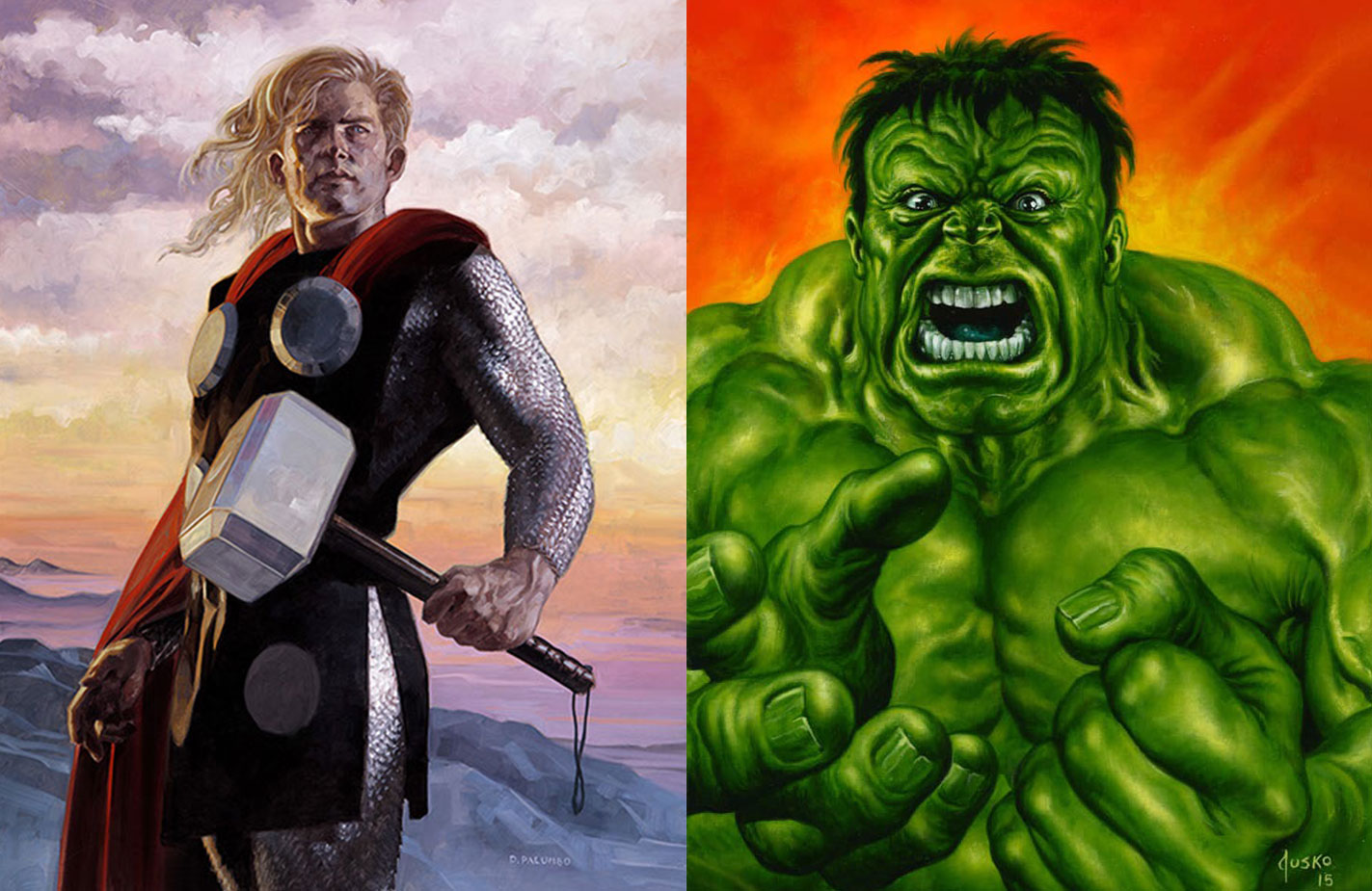 Hulk Vs Thor Drawings
