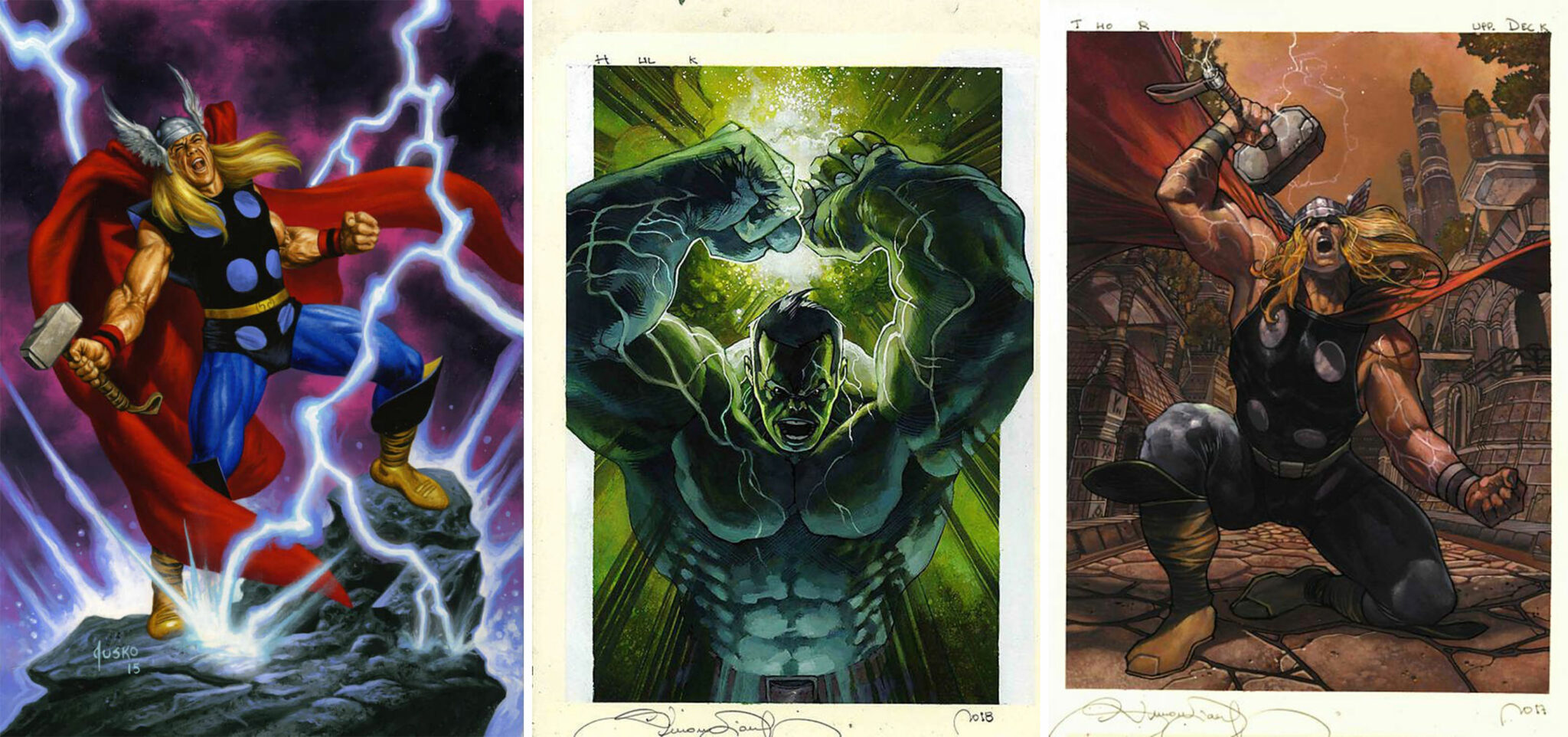 Marvel Masterpieces Parallels: Thor and Hulk